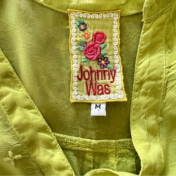 Johnny Was | Tops | Johnny Was Neon Green Top | Poshmark